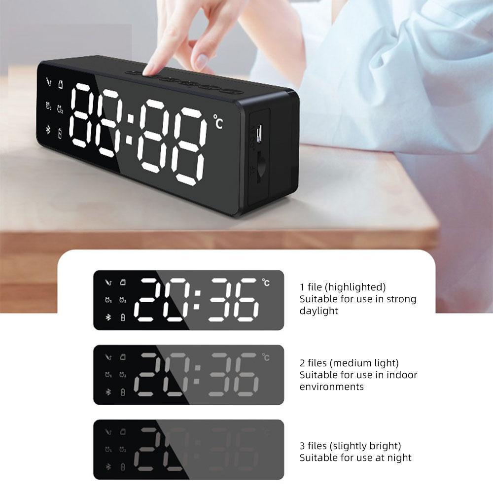 Buy Portable Mini Alarm Clock B119 Mirror Wireless Bluetooth Speaker at ...