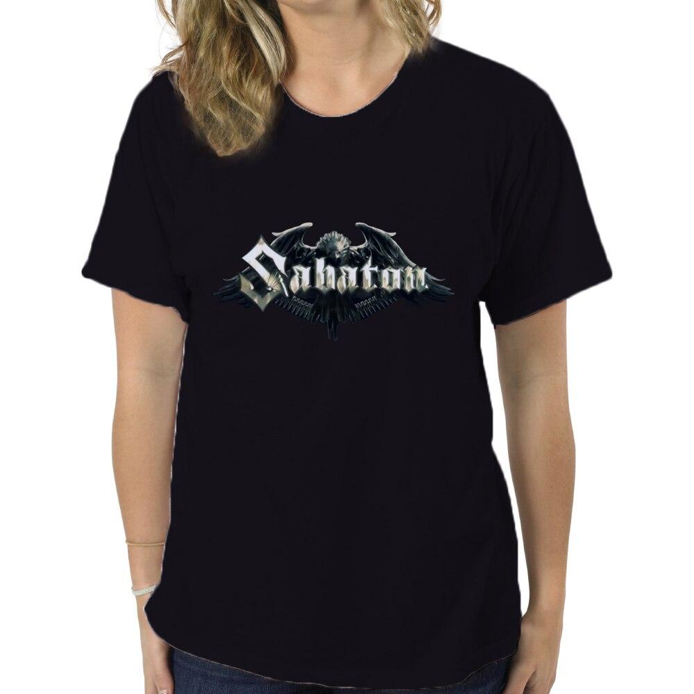 Buy Sabaton Women T-Shirt Power Metal Band Black Tee Shirt Accept ...