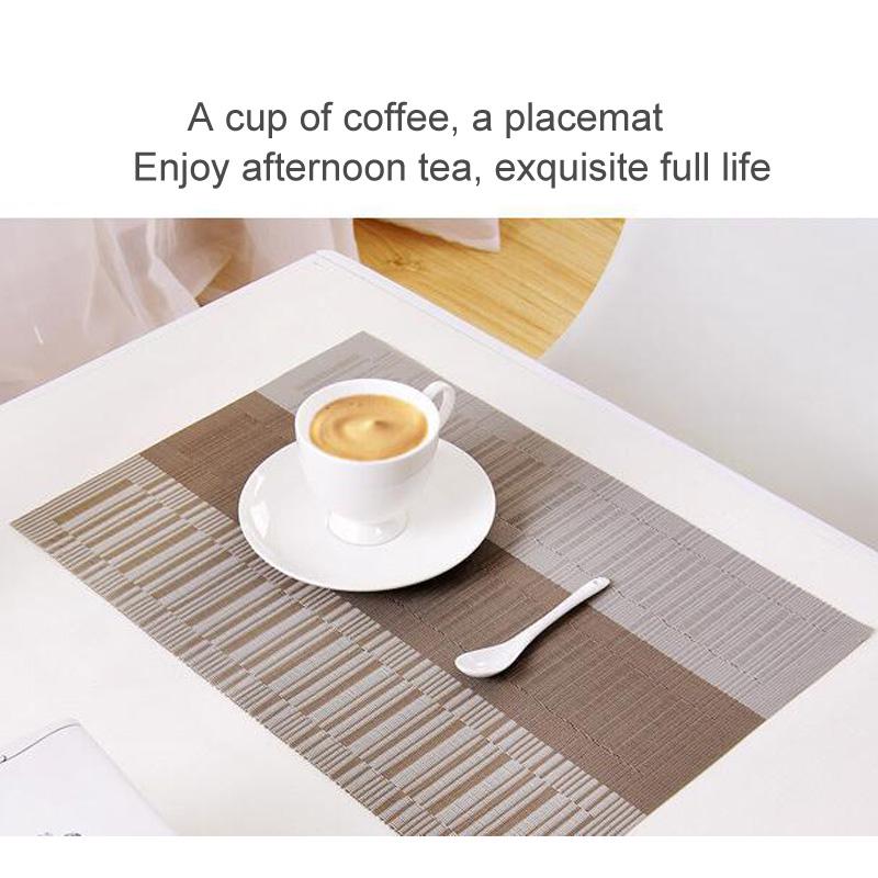 Buy Dining Table Mats 45x30CM Bowl Plate Cup Pads Rectangular ...