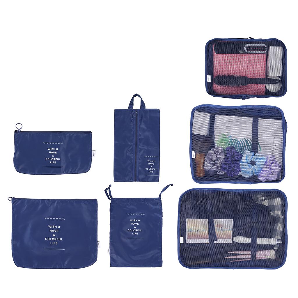 7 Set Travel Storage Bags Packing Cubes Clothing Sorting Packages ...