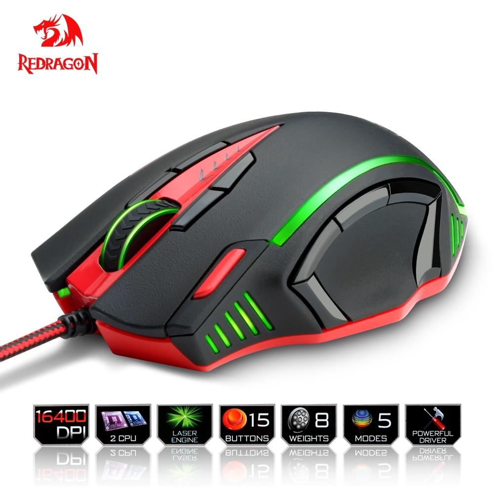 Buy Redragon USB Gaming Mouse 16400 DPI 15 Buttons RGB Ergonomic Design ...