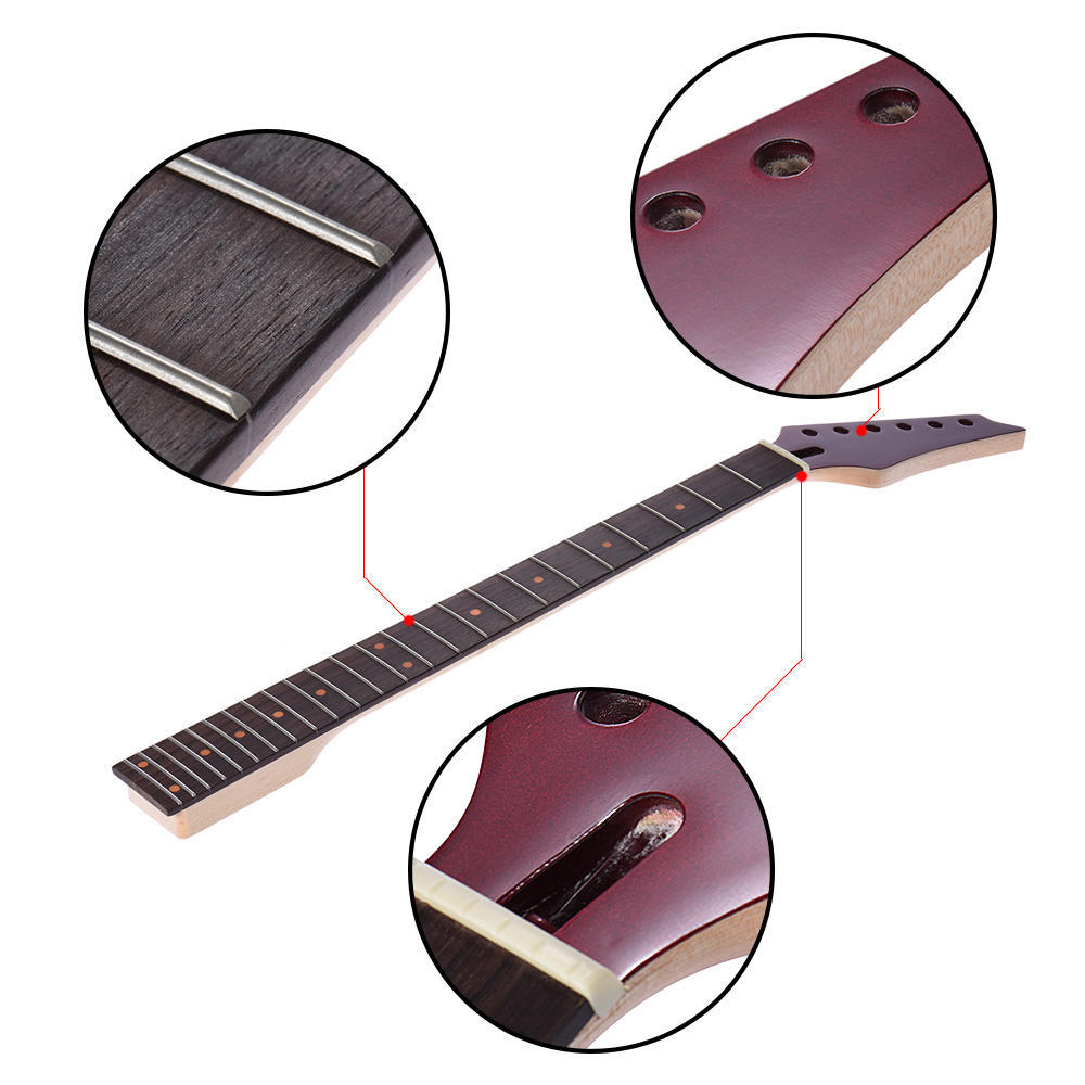 Buy 24 Frets New Replacement Maple Neck Rosewood Fretboard Fingerboard ...