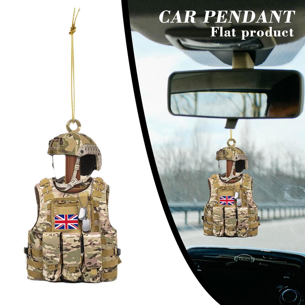 Buy Car Acrylic Ornament Car Mirrors Pendant Military Decorations Day ...