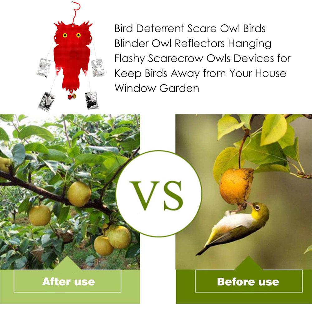 Buy Bird Deterrent Scare Owl Birds Blinder Reflectors Hanging Flashy ...