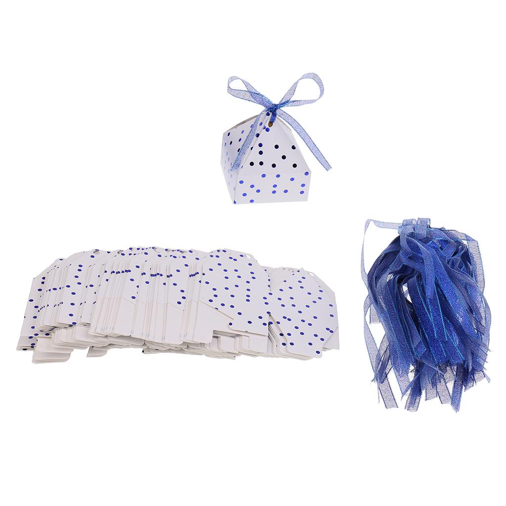 Buy 50pcs Gilding Dots Pyramid Candy Boxes Wedding Favor Gift at ...