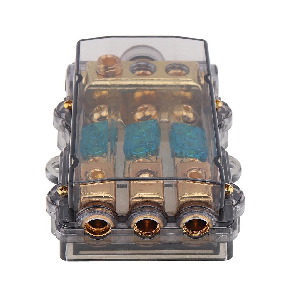 Buy 12V 60A 1 In 2 Ways Copper Plated Car Stereo Audio Power Fuse ...