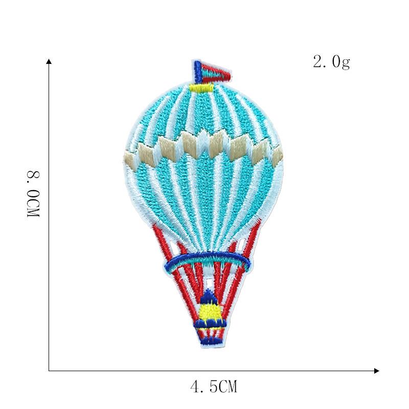 Buy 10Pc Hot Air Balloon Patch For Clothing Rainbow Iron On Embroidered ...