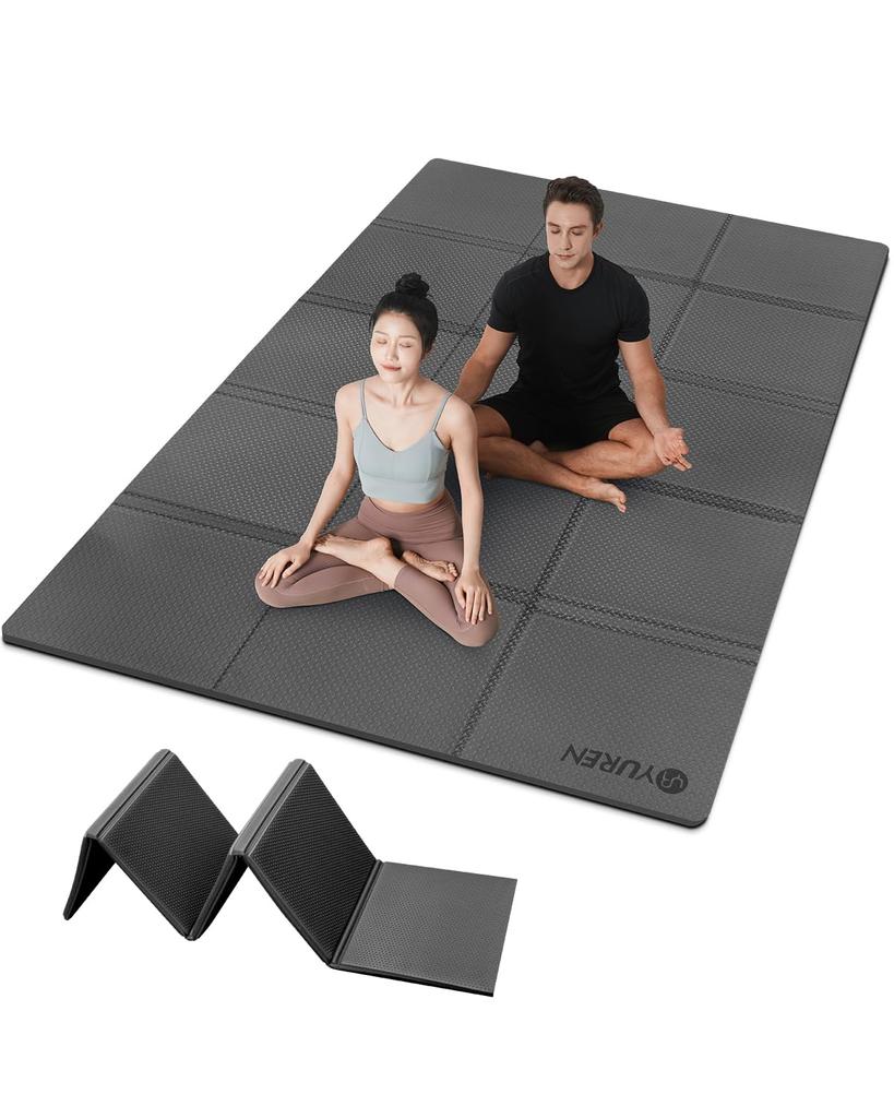 Cheap YUREN Yoga Mat Foldable 130CM x 200CM Wide 10mm Thick Large TPE Material Training Mat for ...