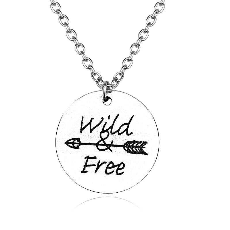 Buy Jewelry Fashion Three Musketeers Wild Free Necklace Fashion Letters ...