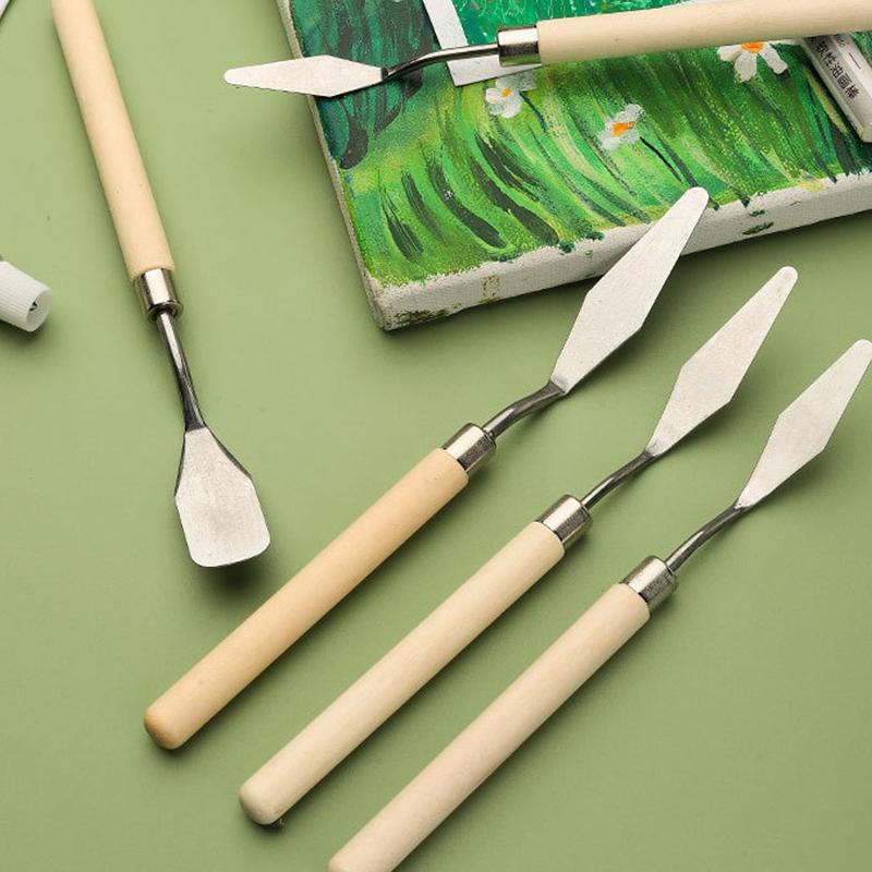 Buy 1PC Stainless Steel Oil Painting Scraper Palette Painting Scraper ...