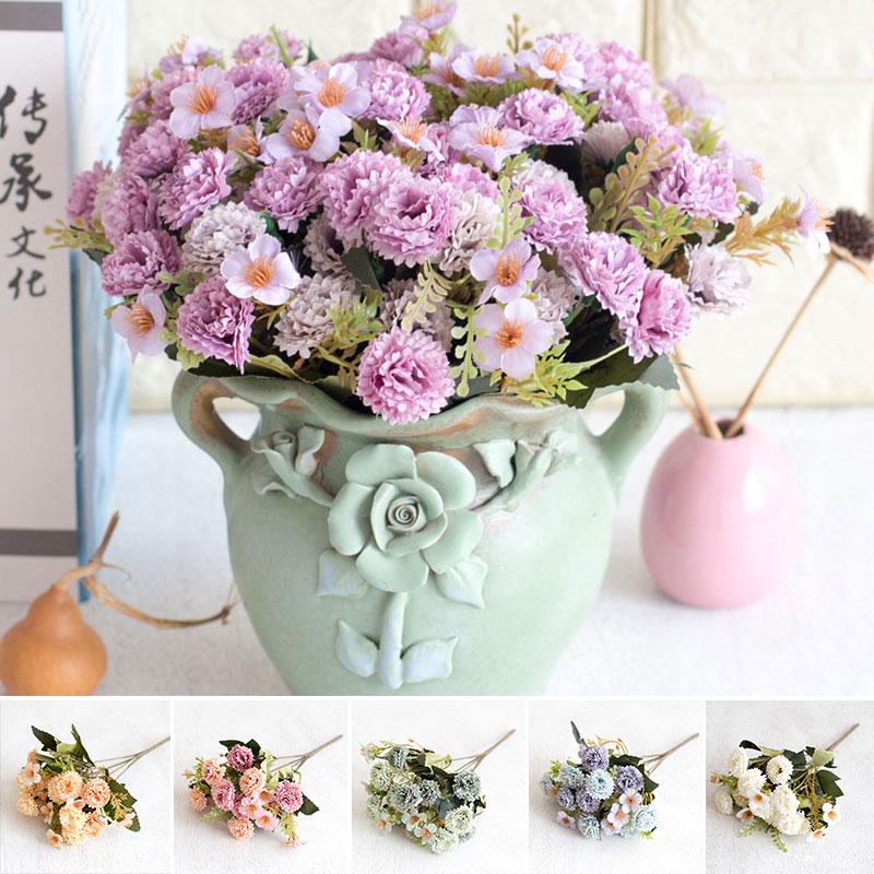 Buy Small Lilac Flowers Bundle Artificial Fake Silk Flowers Flores For ...