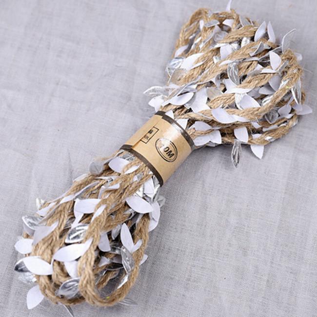Buy Hemp Rope Flower Bouquet Wrapping Vine Leaf Braided Hemp Rope ...