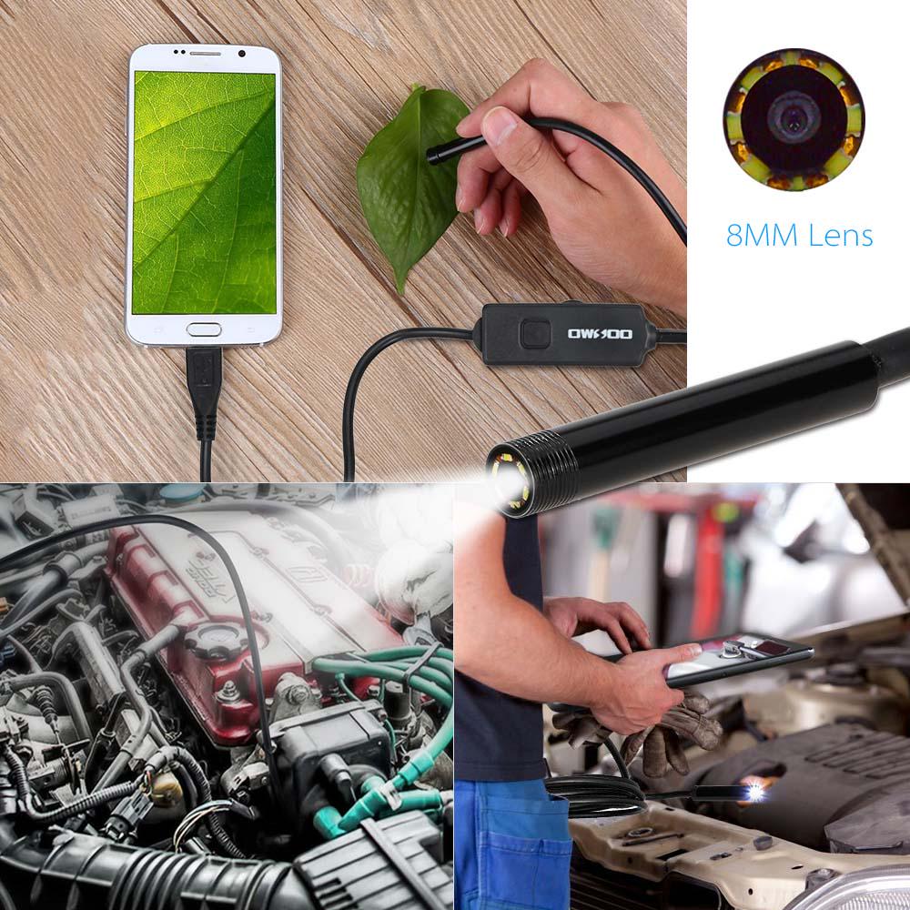 Buy OWSOO 2.0 Megapixels HD 6 LEDS 8MM 720P Endoscope IP67 Waterproof ...