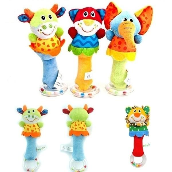 Buy Baby Ring Bell Development Cartoon Animal Plush Toy Baby Kid Infant ...