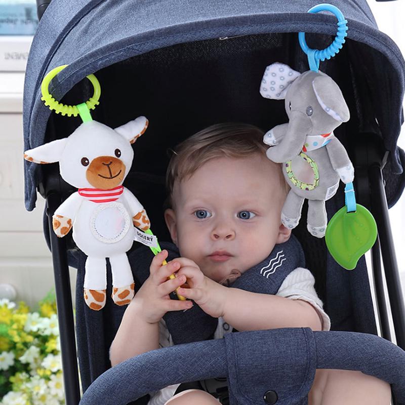 Buy Baby Rattles Toy Stroller Accessories Hanging Plush Toy Animal Clip ...