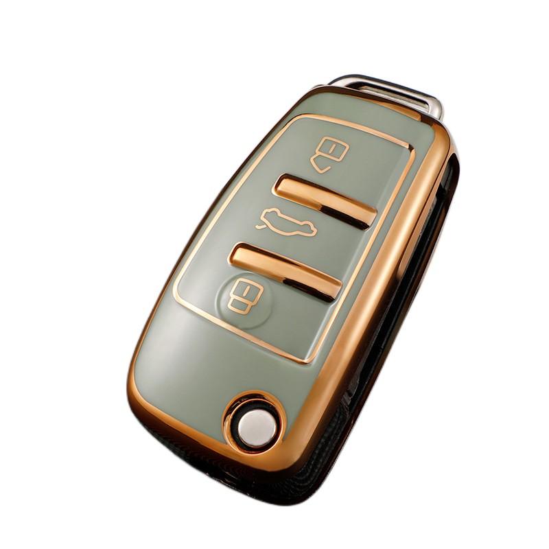 Cheap Fashion TPU Car Flip Key Case Cover Shell Fob For AD A3 8L 8P A4 B6 B7 B8 A6 C5 C6 4F RS3 ...