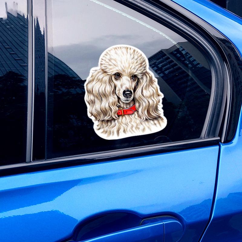 Buy S40266# Poodle Dog Stickers On The Car Funny Vinyl Decal Waterproof ...