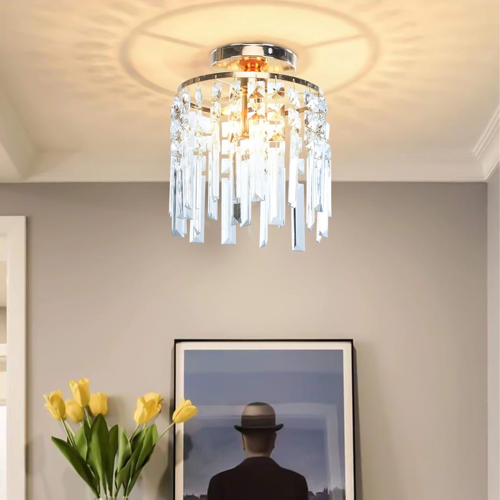 Buy Mount Ceiling Lighting Fixture Modern Crystal Ceiling Lamp For ...