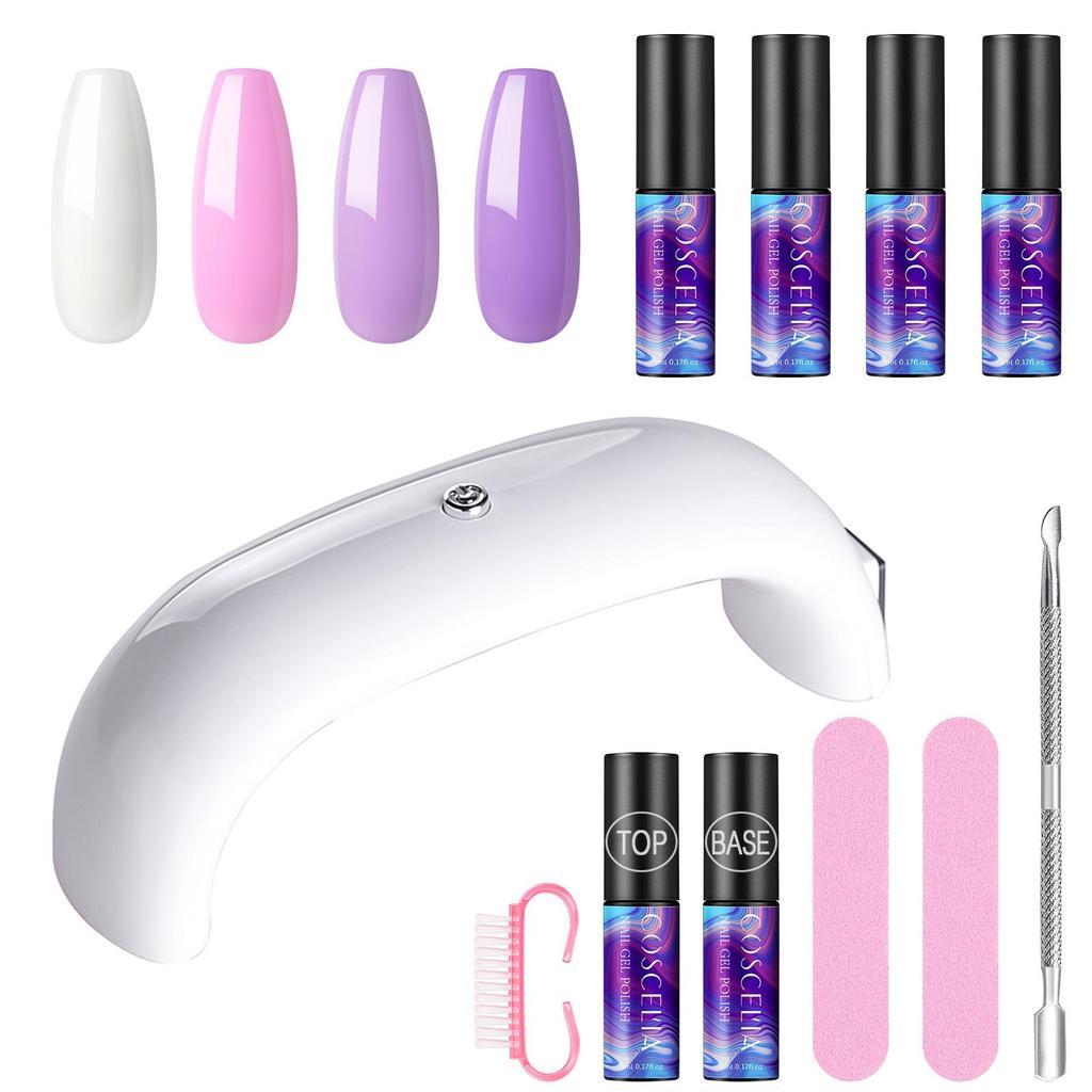 Buy COSCELIA Nail Gel Polish Set 5ml And USB Cable LED Nail Lamp With ...