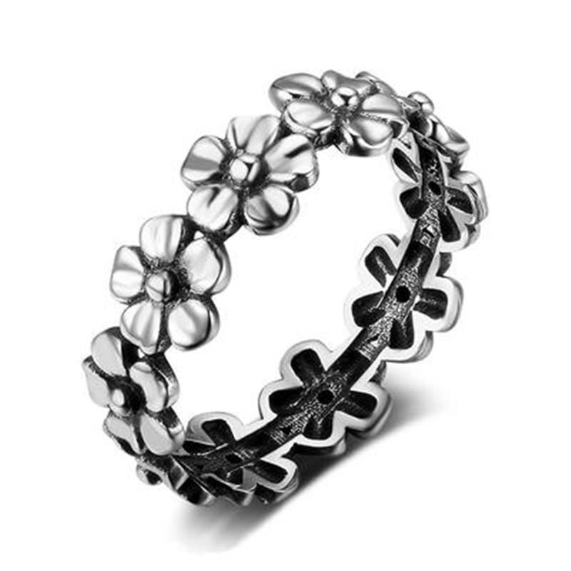 Buy Fashion Simple Flower Ring Courtship Wedding Engagement Party Rings ...