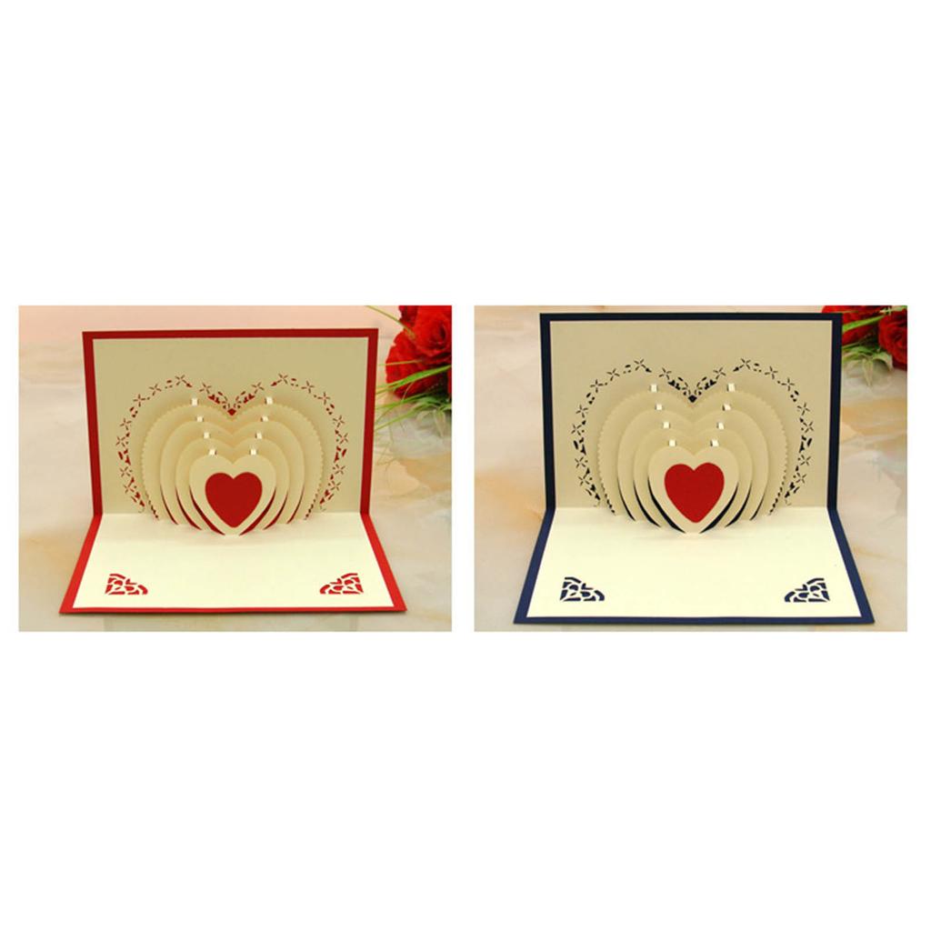 Buy Valentine's Day Card 3D Paper Carving Creative Handmade Paper ...