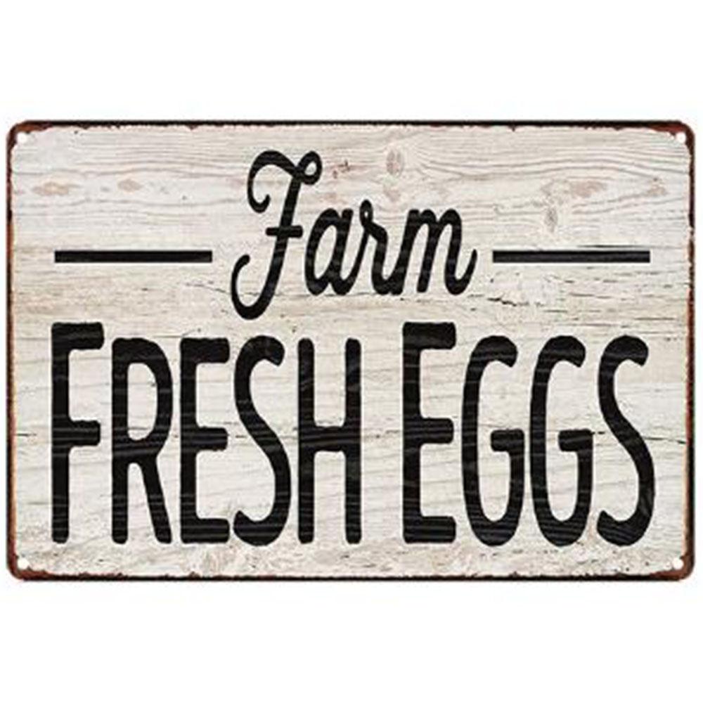 Satın alın Chicken Egg Shabby Chic Poste Tin Signs Metal Plate Farm ...