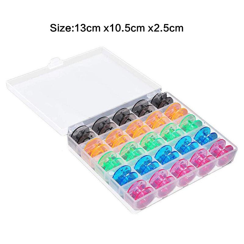 Buy 25Pcs/Set Storage Box Empty DIY Sewing Machine Spools Bobbins ...