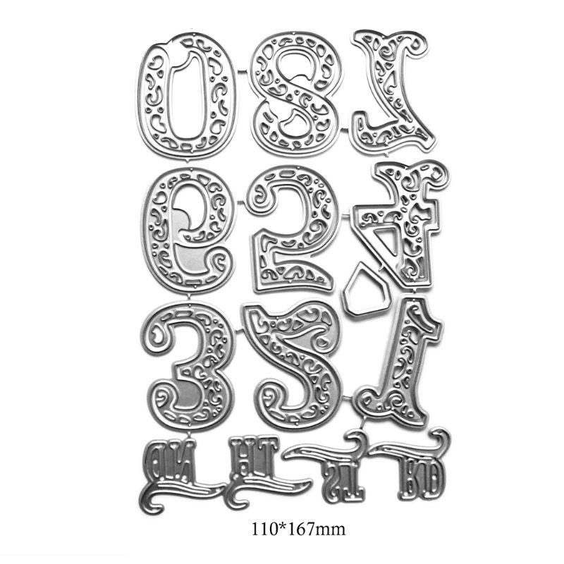 Satın alın Numbers Metal Cutting Dies Stencil DIY Scrapbooking Album ...