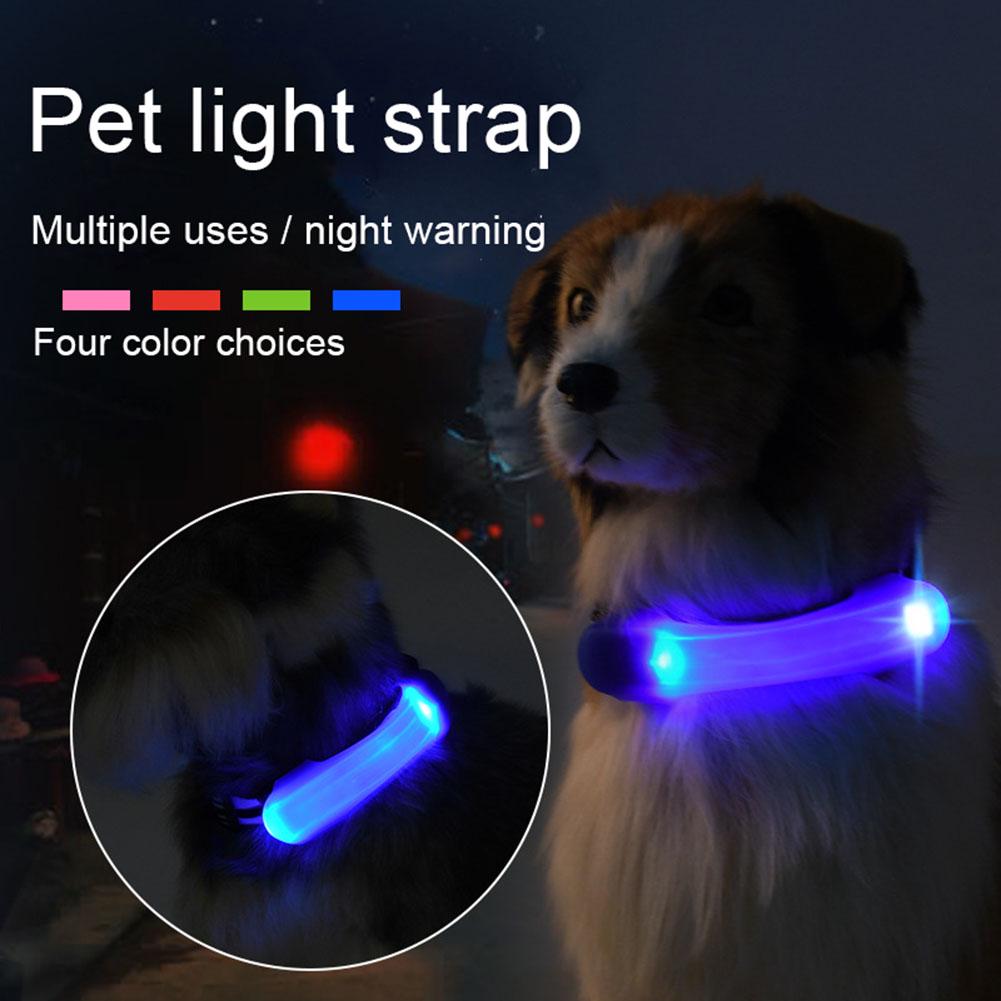 Silicone Straps Security Warning Lights Dog Collar LED Light Glowing ...