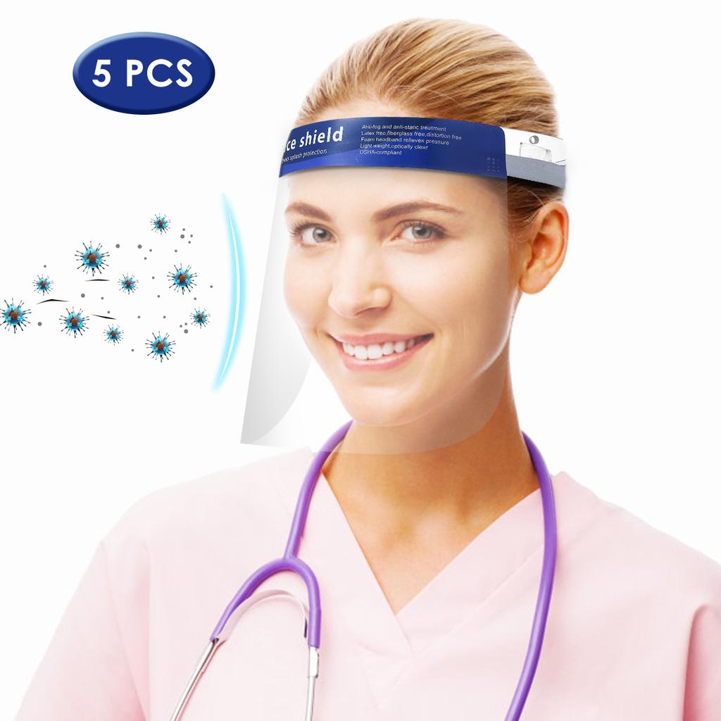 Buy Unisex Oversized Transparent Full Face Protection Plastic Shield ...