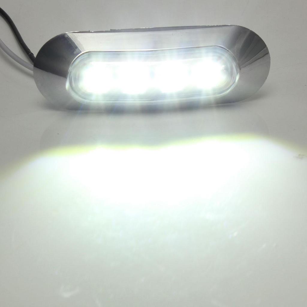Buy 1 or 10pcs DC 10V-30V 12V 24V 4 LED Car Chrome Bezel LED Side ...