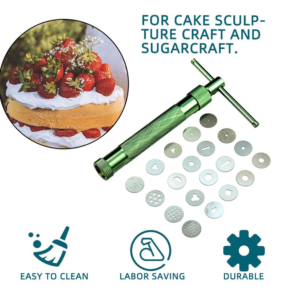 Buy XHOME Stainless Steel Sugar Paste Extruder Gun Home DIY Baking ...