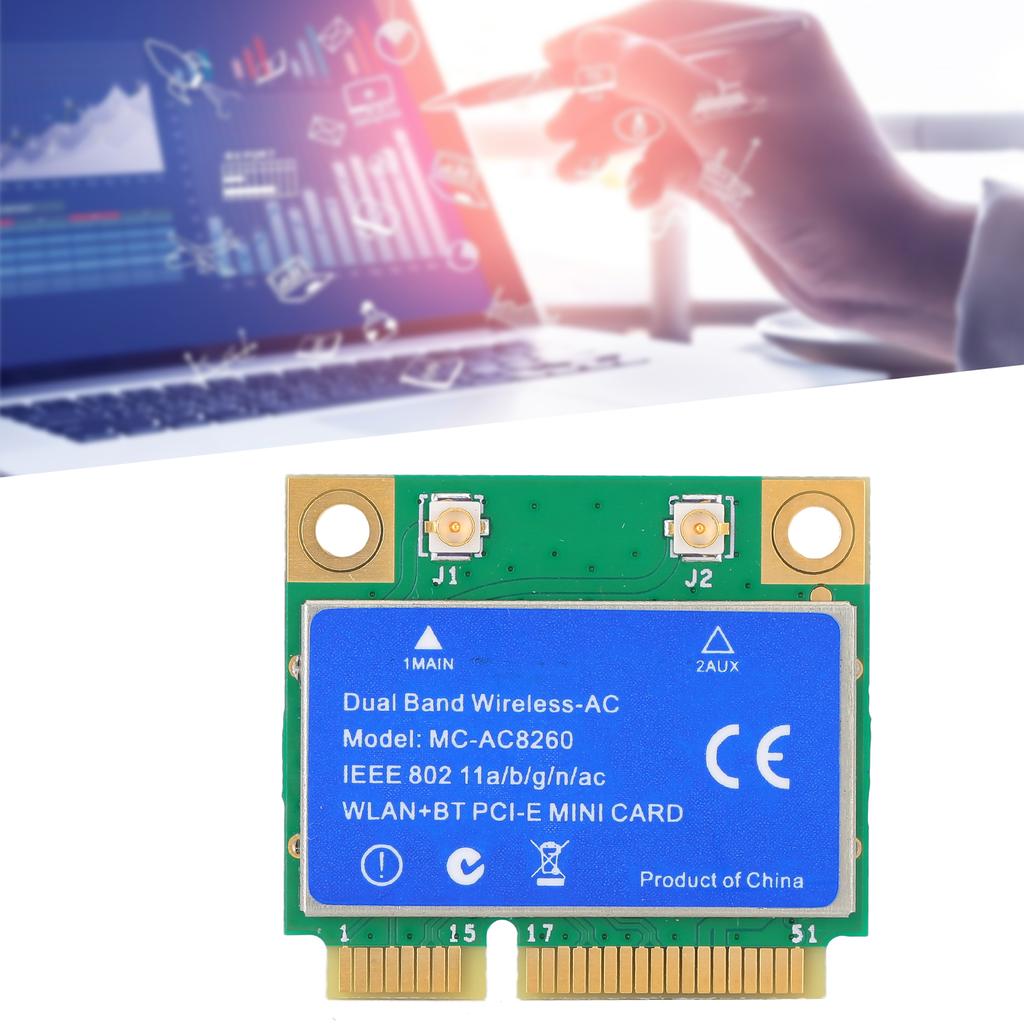 Buy Mini Pci?E Card 1200M Dual Band 2.4Ghz/5Ghz Wireless Card 8260 Wlan ...