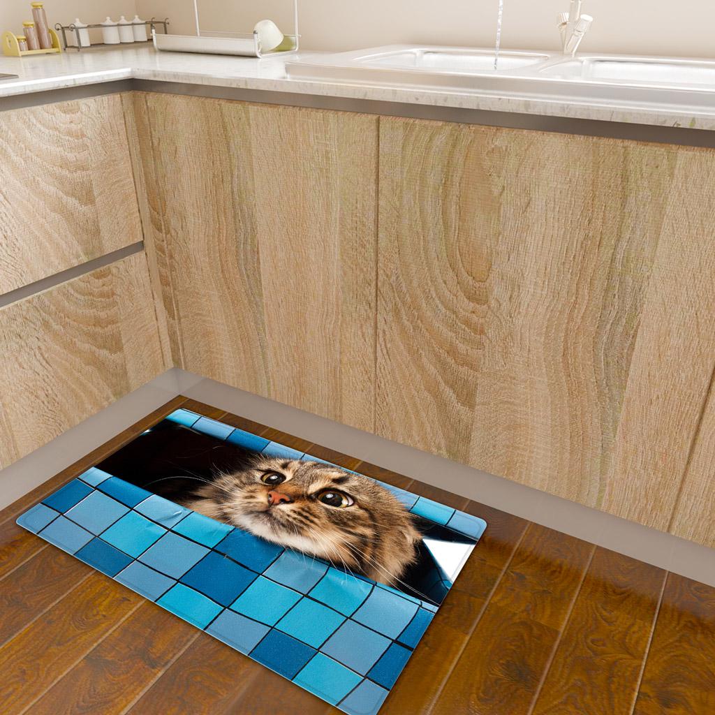 Buy 40x60CM Cute Cat Doormat Funny Happy Butt Meow Carpet Absorbant Rug ...