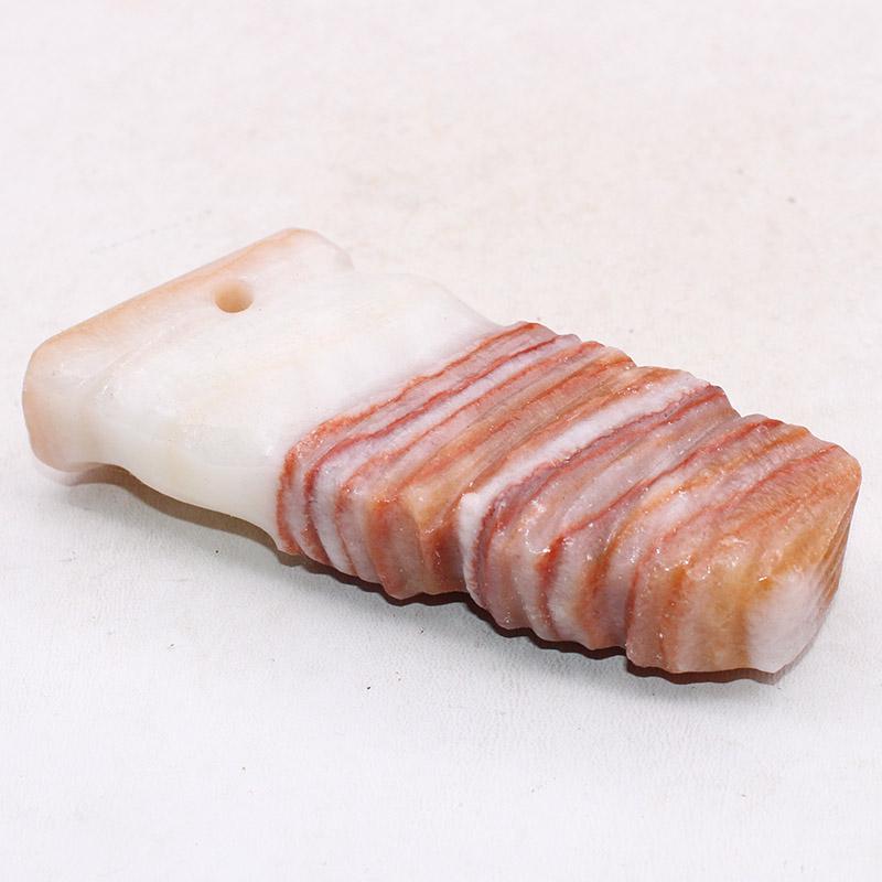Buy Natural Quartz Stone Pendant Pork Pig Meat Stone Interesting ...