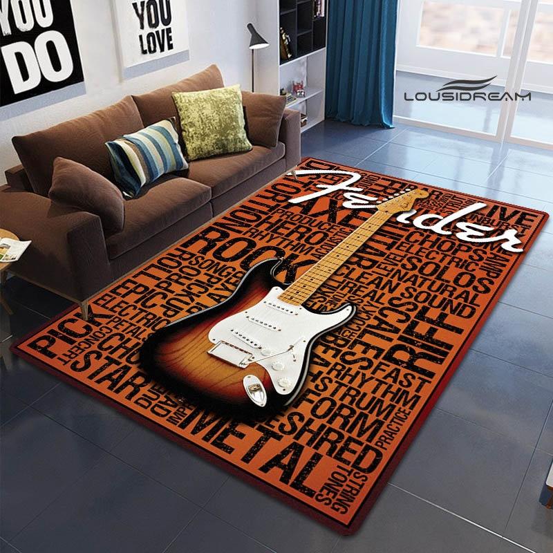 💰Kaufe Fender guitar logo print carpet children's carpet living room ...