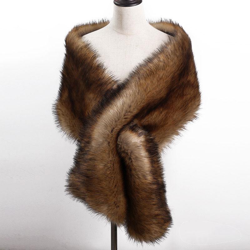 Buy Women Fur Capes Wedding Faux Fur Bolero Stole Shawl Wraps Bridal ...