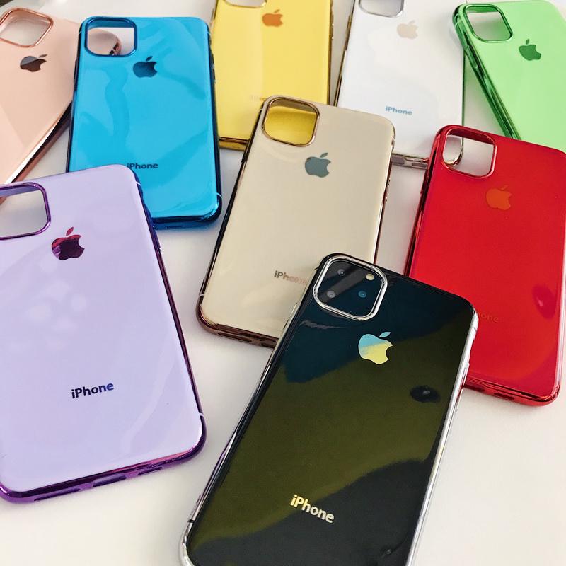 Buy Fashion Soft TPU Plating Shell Edge Have Apple Logo Phone Case For ...