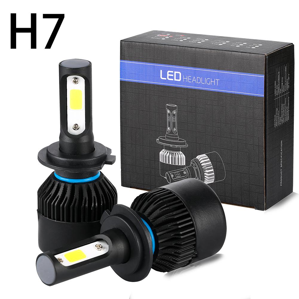 2X H7 Headlight Kit Car LED, 1800W 280000LM Hi-Low Beam Bulb, Xenon ...