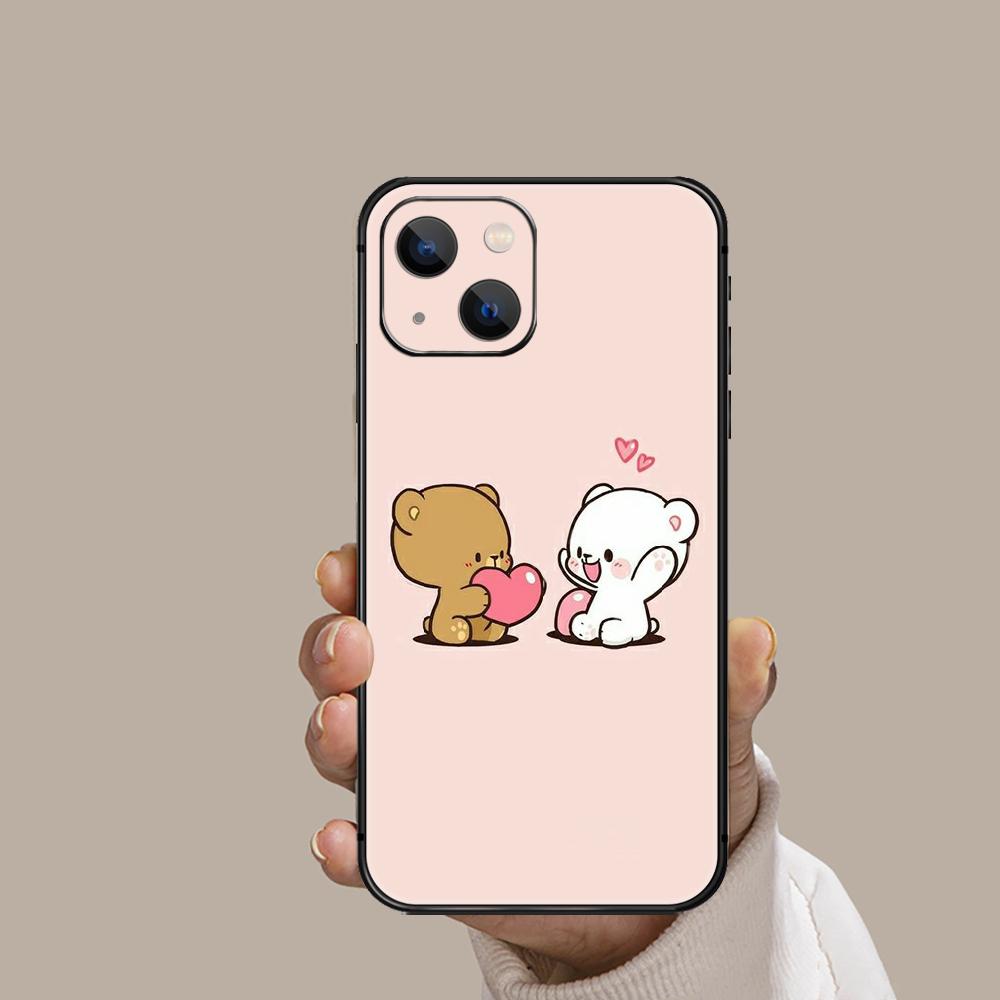 Buy Milk Mocha Bear Cartoon Phone Case For Iphone Xiaomi Mi Redmi ...