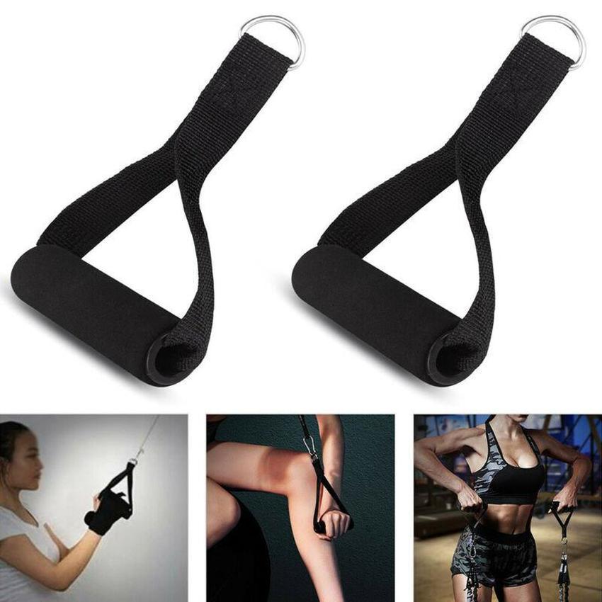 Gym Workout 1 Pair Hand Strap Slip-proof Pull Handles Resistance Bands ...