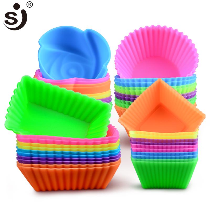 Buy 6Pcs Puff Mold DIY Chocolate Cake Egg Tart Mould Muffin Cups Random ...