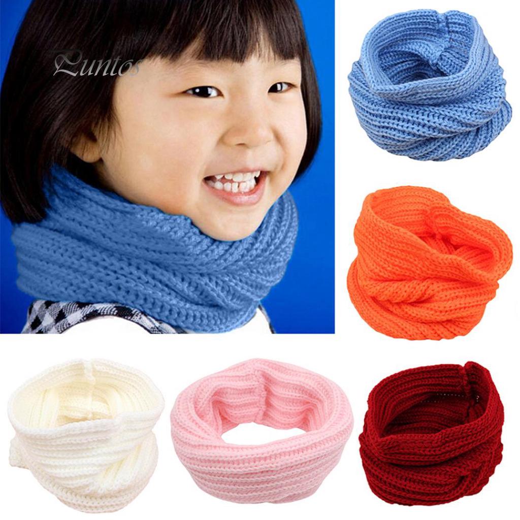 Children Muffler Baby Woolen Yarn Knitted Scarf Boy Girl Wrap uygun ...