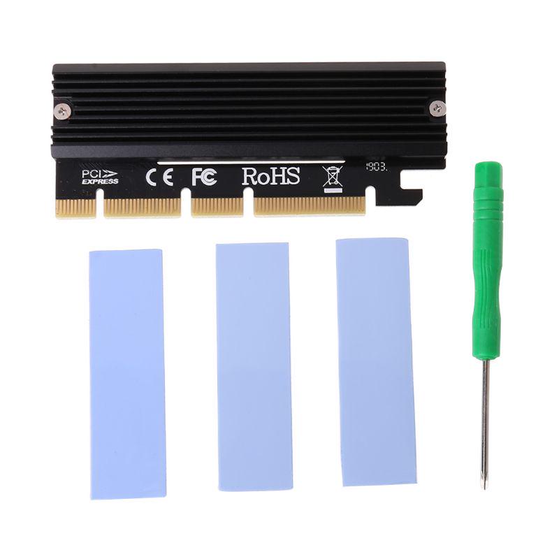 PCI Express 3.0 x16 to PCIe-based NVMe and AHCI SSD Adapter Card with ...