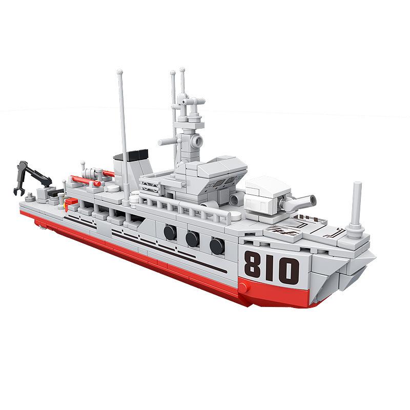 💰Köp billigt online Military Building Block Minesweeper, Warship Model ...
