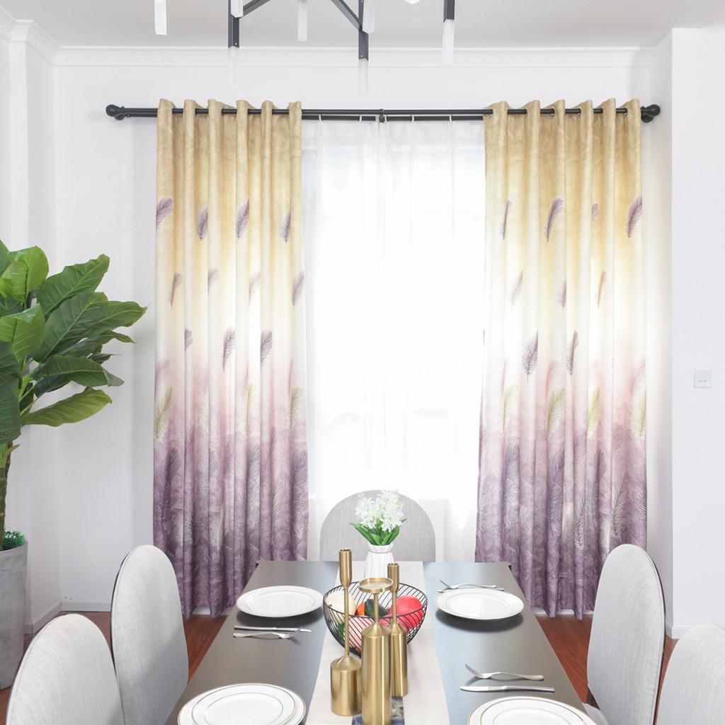 Buy Curtain Tulle Window Treatment Leaves Sheer Voile Drape Valance 1 ...