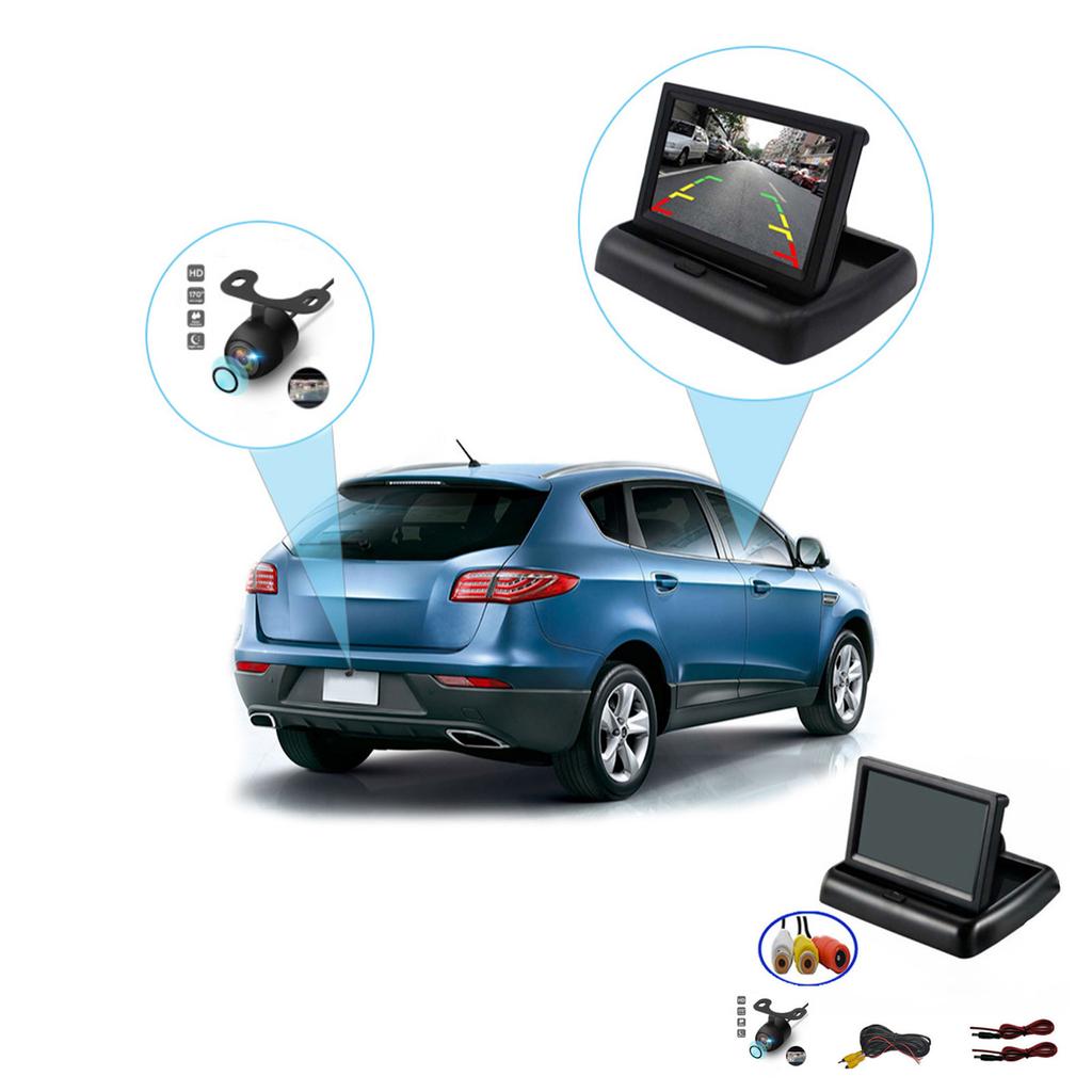 Buy Car Monitor 4.3in Monitor For Rear View Camera Foldable Color TFT ...