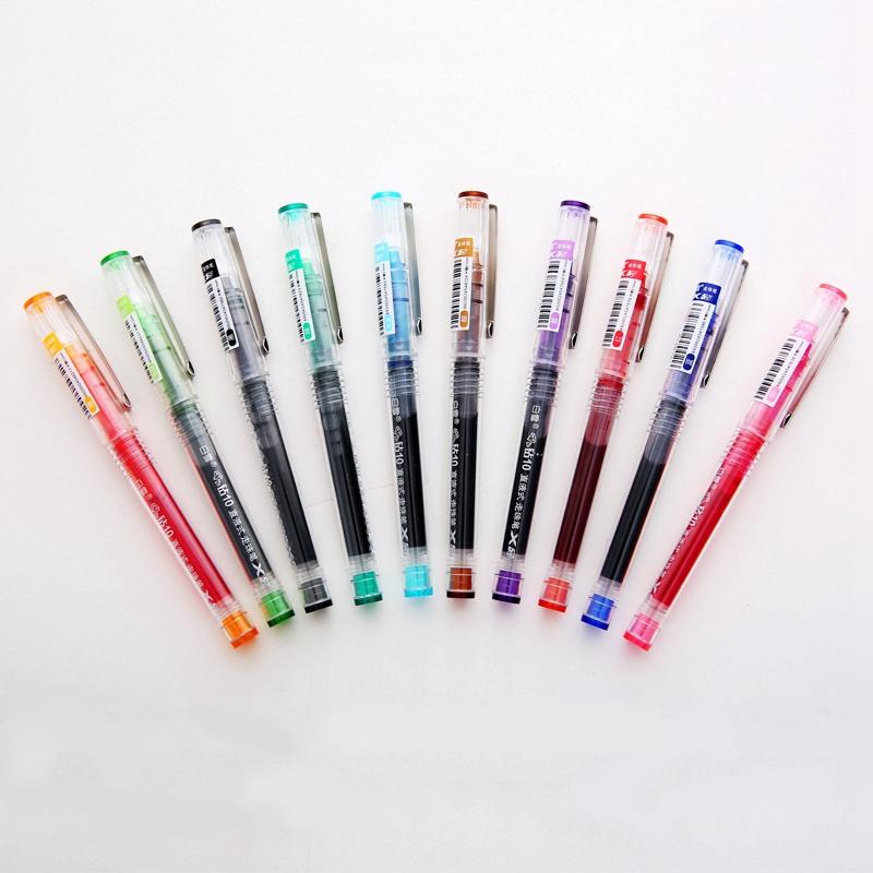 Buy 2pcs/lot Straight-type Ball-point Pen 0.5MM Color Pencil Student ...