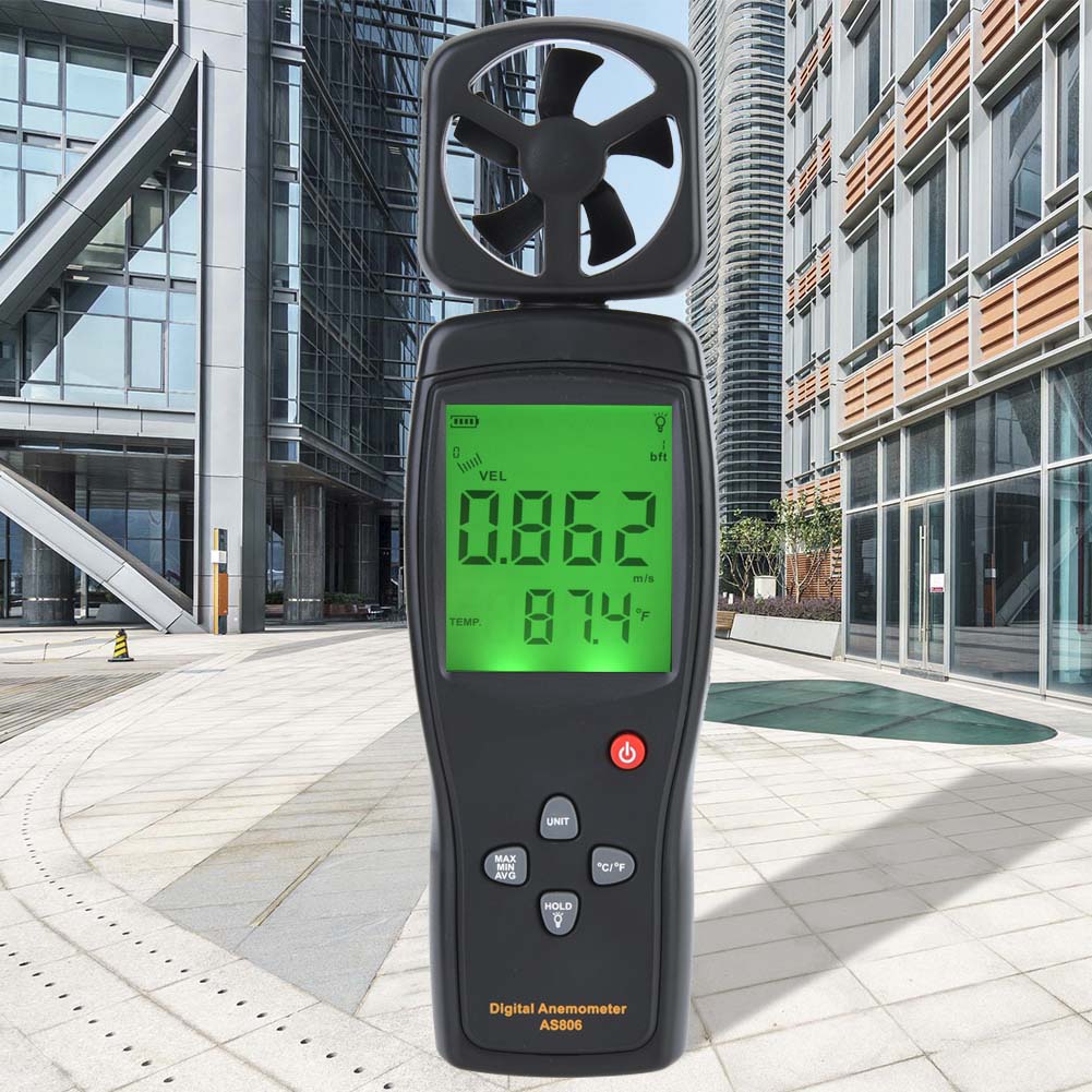 SMART SENSOR AS806 Tragbares digitales Anemometer 0-45m / s ...