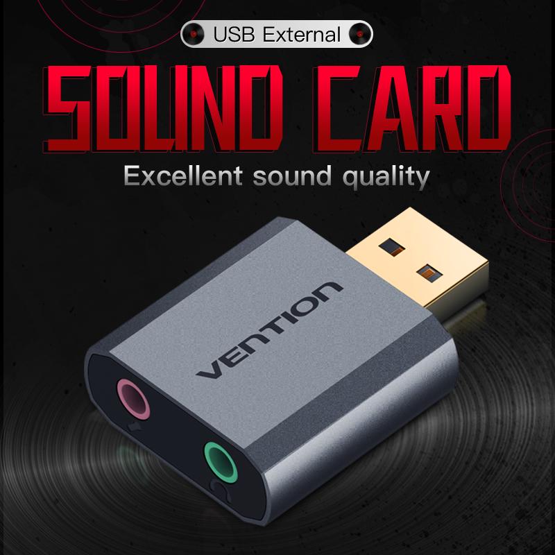 Buy Vention Sound Card USB Audio Card 7.1 External Sound Card For ...